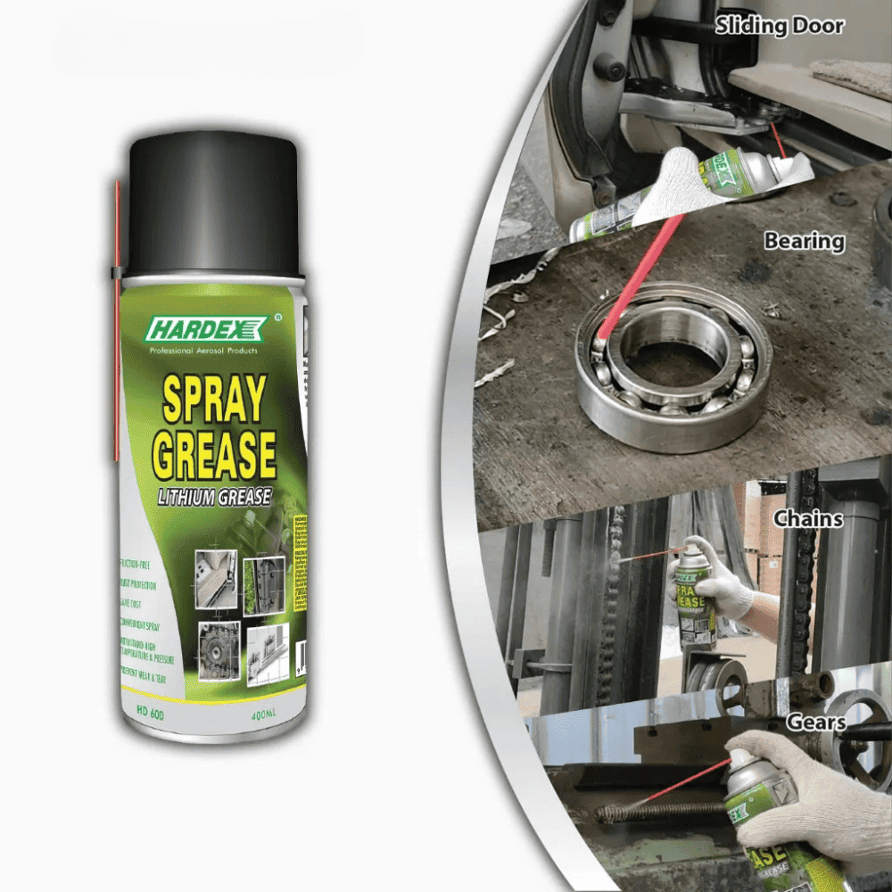HARDEX Lithium Grease Spray – 400ML Multi Purpose use - - ElKomyCo Store